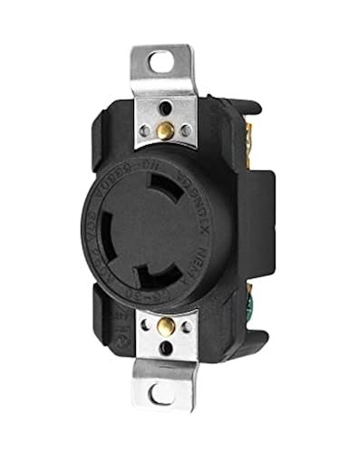 QWORK Flush Mounting Locking Receptacle Socket / Outlet, Industrial ...