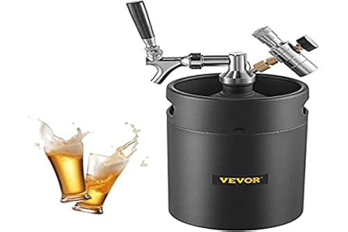 VEVOR Beer Growler Tap System, 170Oz Mini Keg, 5L Pressurized Beer ...