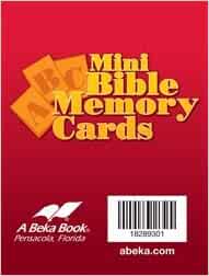 Mini ABC Bible Memory Cards - Abeka Kindergarten Miniture Alphabet ...