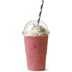 Disposable Smoothie Cups with Lids 10.6oz / 300ml - Set of 100 ...