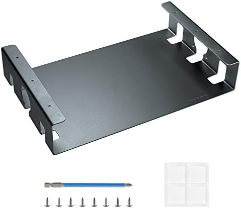 Under Table Shelf - Grey Under Desk Shelf for Laptop, PC,Mac Mini ...