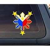 Amazon.com: World Design Philippine Flag Sun Car Decal/Stickers ...