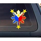 Amazon.com - Astute Grace Philippine Sun Star Flag Bumper Sticker Decal ...