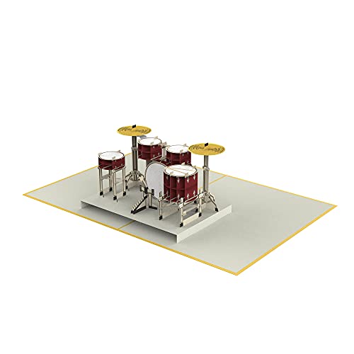 PopLife Drum Kit 3D Pop Up Card - Musician Birthday Card, Retirement ...
