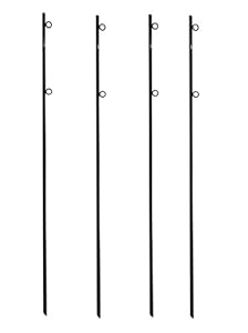 Grip 4 pc Jumbo 54" Rebar Metal Stake with Loops - Ground Metal Stakes ...