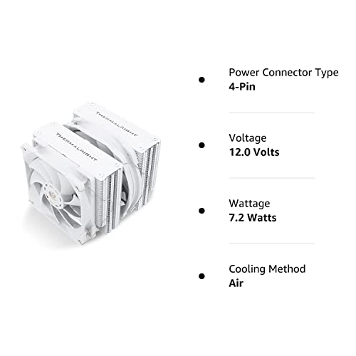 Thermalright FC140 White CPU Cooler Dual Towers and Dual Fan, 5 * 8mm ...