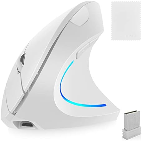 Silent Wireless Mouse Ergonomic Vertical Mouse, RGB Wireless ...