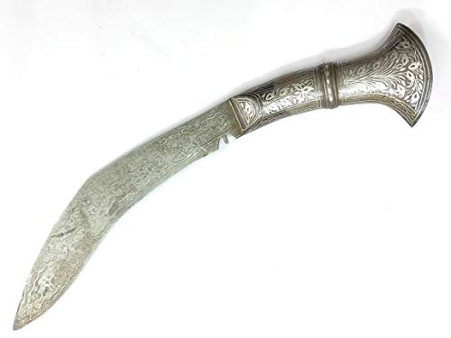 PH Artistic Dagger Knife Nepali Kukri Khukuri Machete Damascus Steel ...