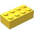 Amazon.com: 100 Piece Yellow Bricks Bulk, Yellow 2x4 Building Bricks ...