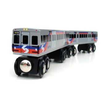 Amazon.com: Munipals MP01-110A Wooden Subway Train New York City MTA ...