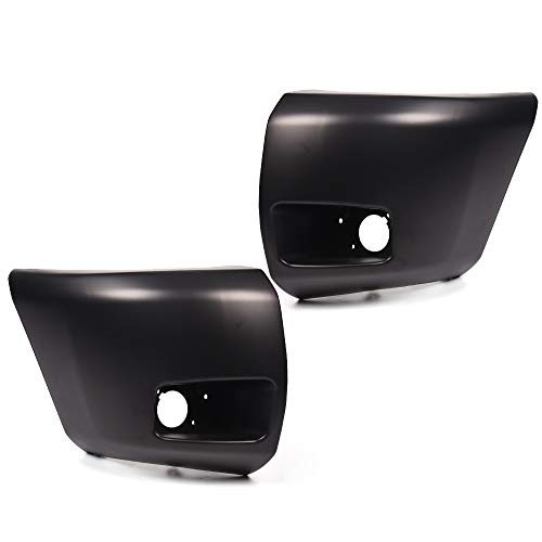 New Set of 2 Left and Right Front Primed Plastic Bumper Extension With ...