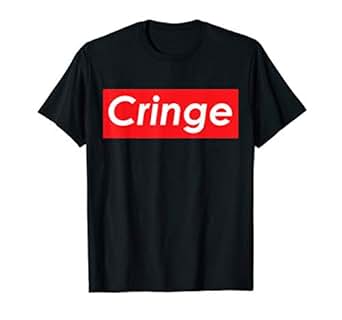 Amazon.com: Cringe Shirt - Cringeworthy Costume Red Box Logo: Clothing