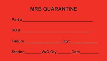 Amazon.com: MRB Quarantine Tag (Red): Industrial & Scientific