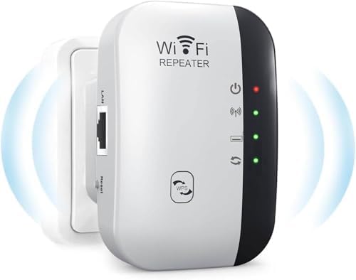 WiFi Extender Signal Booster Up to 3000sq.ft and 28 Devices, WiFi Range Extender, Wireless ...