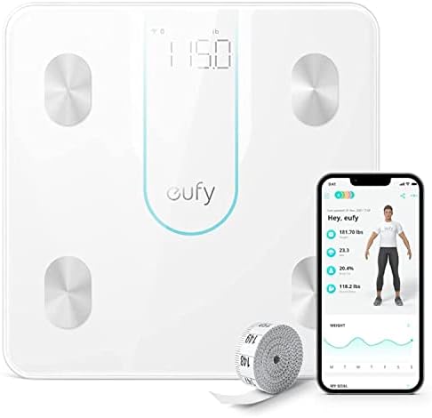 eufy Smart Scale P2, Digital Bathroom Scale with Wi-Fi, Bluetooth, 15 ...