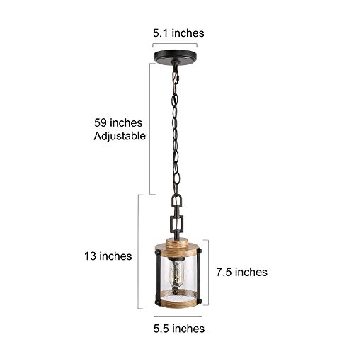 LOG BARN Pendant Lighting for Kitchen Island, Farmhouse Mini Chandelier ...