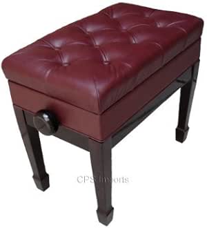 Amazon.com: Genuine Leather Adjustable Artist Piano Bench Stool in ...