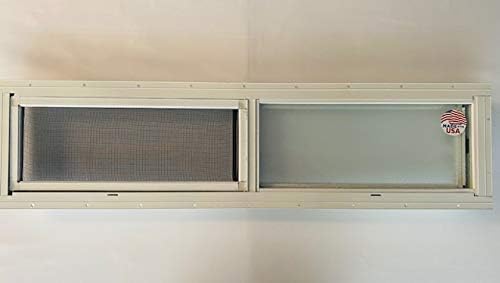 Mobile Home Window 36" x 8" Horizontal Slider White Aluminum Obscured ...