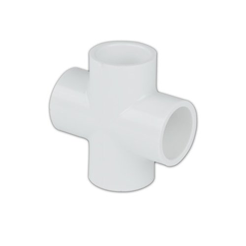 Pack of 5 1/2 Schedule 40 White PVC Socket Cross tillescenter Fittings ...