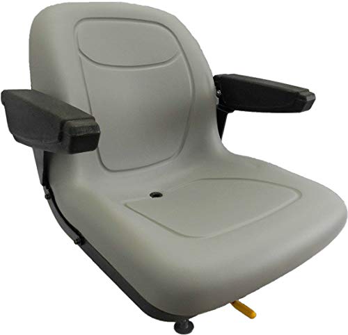 MILSCO Gray SEAT with ARM Rests Hustler,Dixie Chopper,JACOBSEN,Toro ...