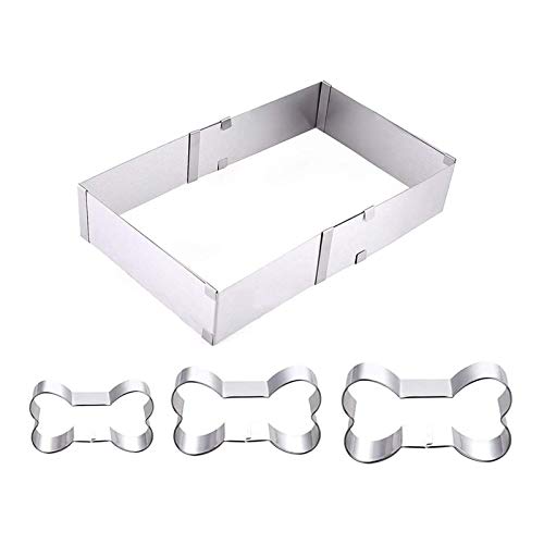 Rectangular Baking Frame - Adjustable Square Stainless Steel Mousse ...