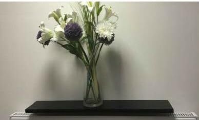 Gloss Black Radiator Shelf 1200x150x25mm (48x6 inch): Amazon.co.uk ...