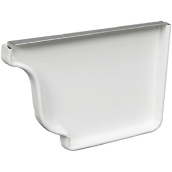 Rainware Supply 5-Inch Aluminum End Caps, White, for K Style Gutters ...