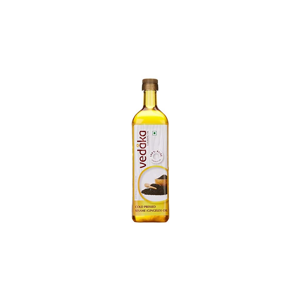 Amazon Brand - Vedaka Sesame (Gingelly) Oil Bottle, 1 L (Cheku/Ghani ...