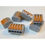 Amazon.com: Lever Lock Quick Connecting Terminal Block - 2 Conductor ...