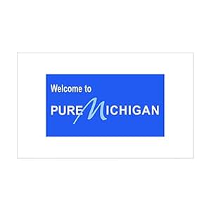Amazon.com: CafePress Welcome to Pure Michigan Rectangle Bumper Sticker ...