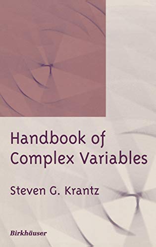 Handbook of Complex Variables: Krantz, Steven G.: 9780817640118: Amazon ...