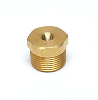 FasParts 3/4" NPT Male NPT MIP MPT x 1/8" NPT Female FIP FPT Reducer Bushing Brass Fitting Fuel ...