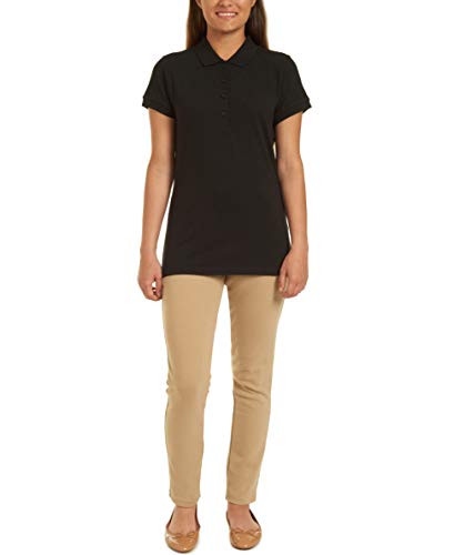 Nautica Juniors Uniform Short Sleeve Pique Polo Black Black Size N8y5 ...