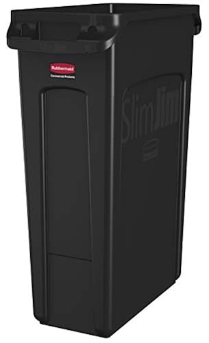 Rubbermaid Commercial Products Slim Jim Plastic Rectangular Trash ...