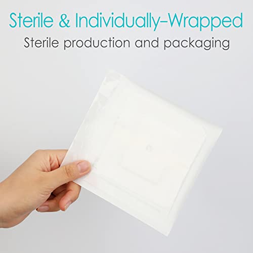 Peritoneal Dialysis PD Catheter Drain Split Bordered Gauze Island Dressing Pad For Stomach ...
