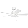 KICHLER 330241MWH Contemporary Modern 42``Ceiling Fan from Bowen ...