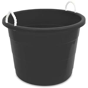 Amazon.com: Durable Plastic 17-Gallon Tubs with White Rope Handles ...