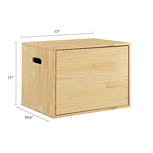 MUSEHOMEINC Large Wooden Stackable Storage Boxes,1 Piece,Storage Cube ...