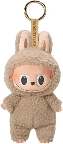 Labubu Keychain 6.67IN, Cute Yellow Labubu Doll Plush Keychain ...