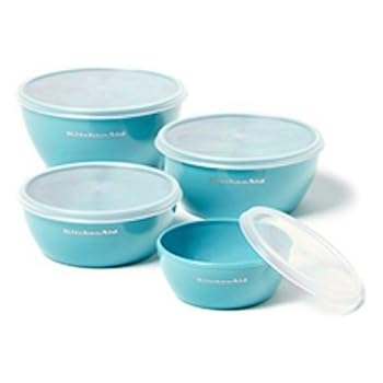 Amazon.com: KitchenAid small plastic set of 4 Prep Bowls with Lids ...
