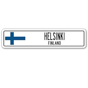 Amazon.com: Helsinki, Finland Street Sign Finnish Finn Flag City ...