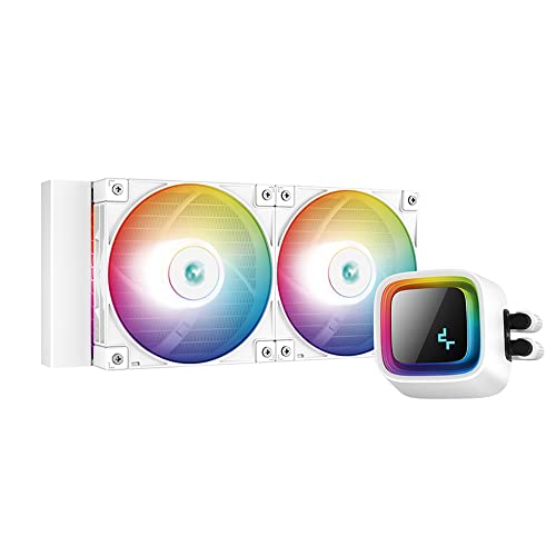 DeepCool Liquid Cooler LS520 240mm White Edition 4th Gen Dual-Chamber ...