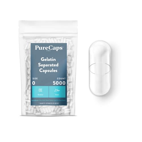 PureCaps USA - Size 0 Empty Clear Gelatin Pill Capsules - Fast ...