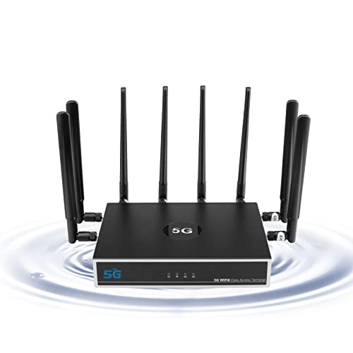 KuWFi 5G Router with SIM Card Slot, Dual Band 1800Mbps WiFi-6 Wireless ...