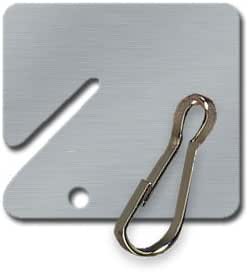 Amazon.com : 1-5/8 x 1-1/2 Aluminum Slotted Key Tag - Pk/25 : Office ...