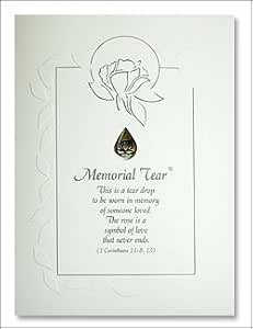 Amazon.com: Memorial Tear Sympathy Card with Pewter Lapel Pin ...