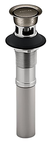 Kohler K-7124-A-VNT Pop-Up Clicker Drain with Overflow, Vintage Nickel ...