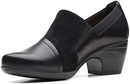 سعر Clarks mens Emily Step Loafer, Black Leather, 7.5 Wide US فى ...