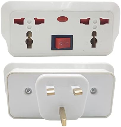 Universal Electrical 4 Way Adapter Power Adapter with UK Plug – 4 ...