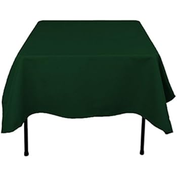 Amazon.com: LinenTablecloth 70-Inch Square Polyester Tablecloth Hunter ...
